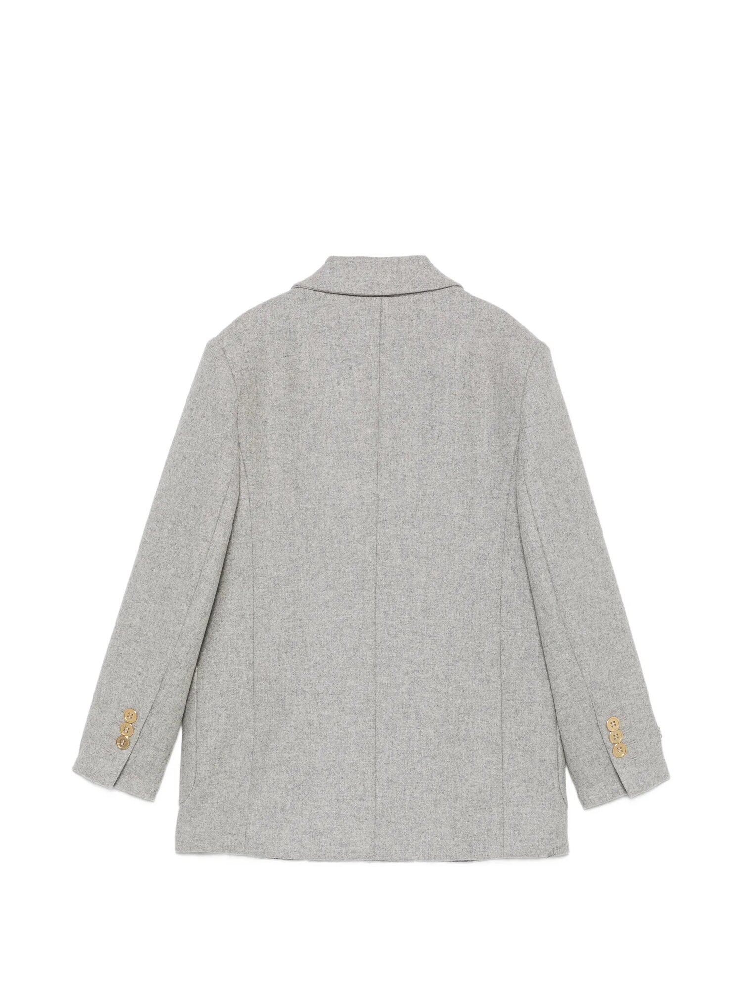 Куртка BALMAIN Double-breasted notched-lapels jacket, размер 140, серый/синий/голубой — фото 1