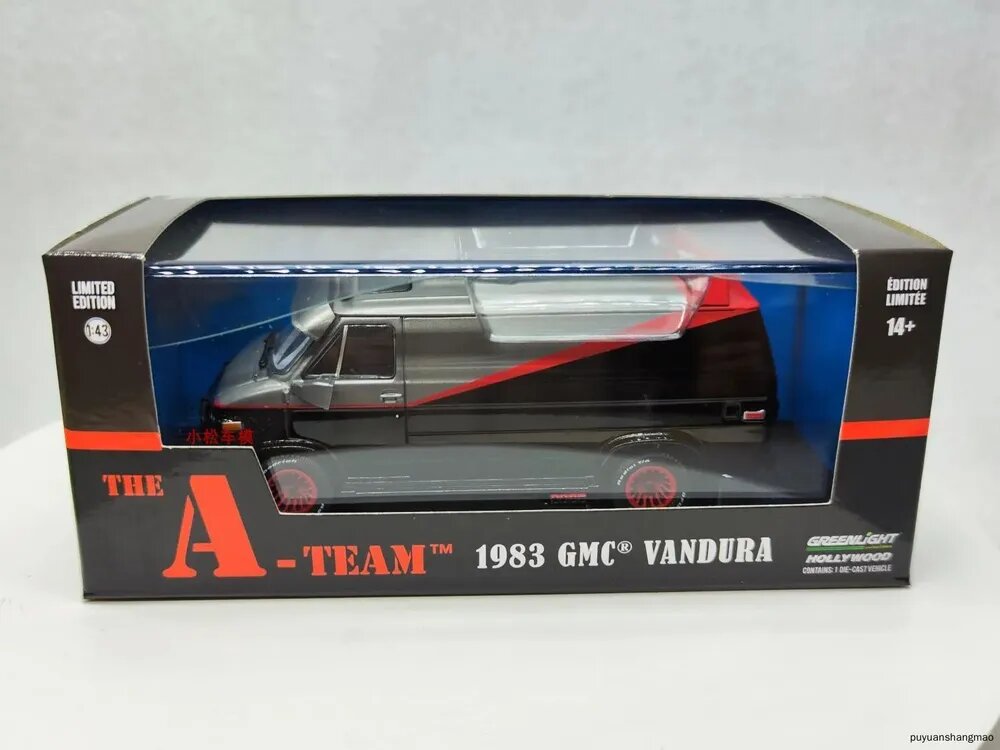 Green Light 1:64 1983 GMC Vandura-A-Team , Сплавная модель автомобиля, подарки для мальчиков, коллекционные хобби, подарки на день рождения