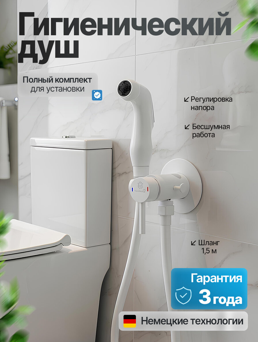 Смеситель Diadonna, с гигиенической лейкой, для биде, встраиваемый, вертикальный монтаж, латунь