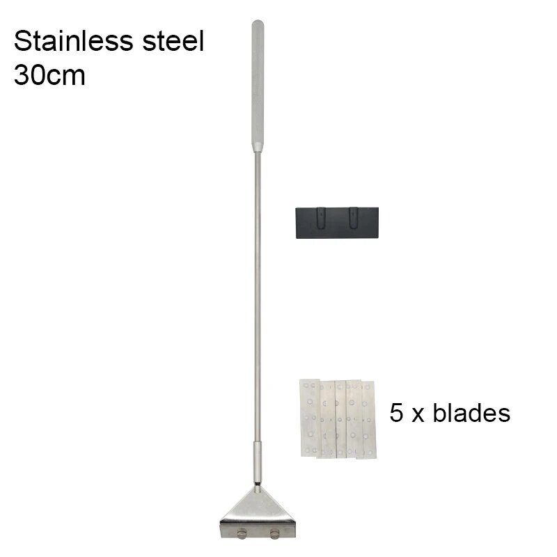 TUNFAN Скребок для аквариума из алюминия и нержавейки Серый, Stainless 30cm