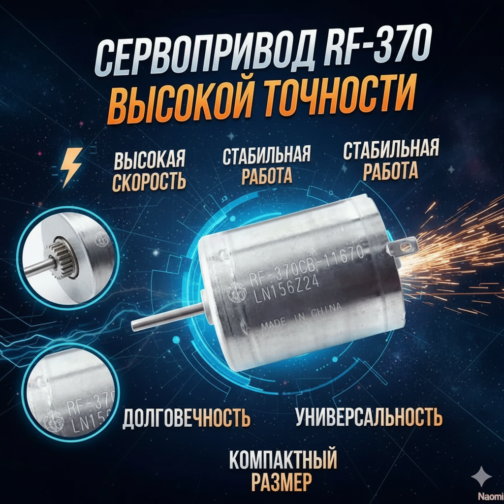Миниатюрный двигатель постоянного тока MABUCHI RF-370CB-11670, 12-24В, 6000 об/мин