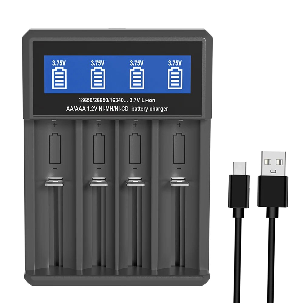 Зарядное устройство PHOMAX 4-Slot LCD для 18650/AA/AAA