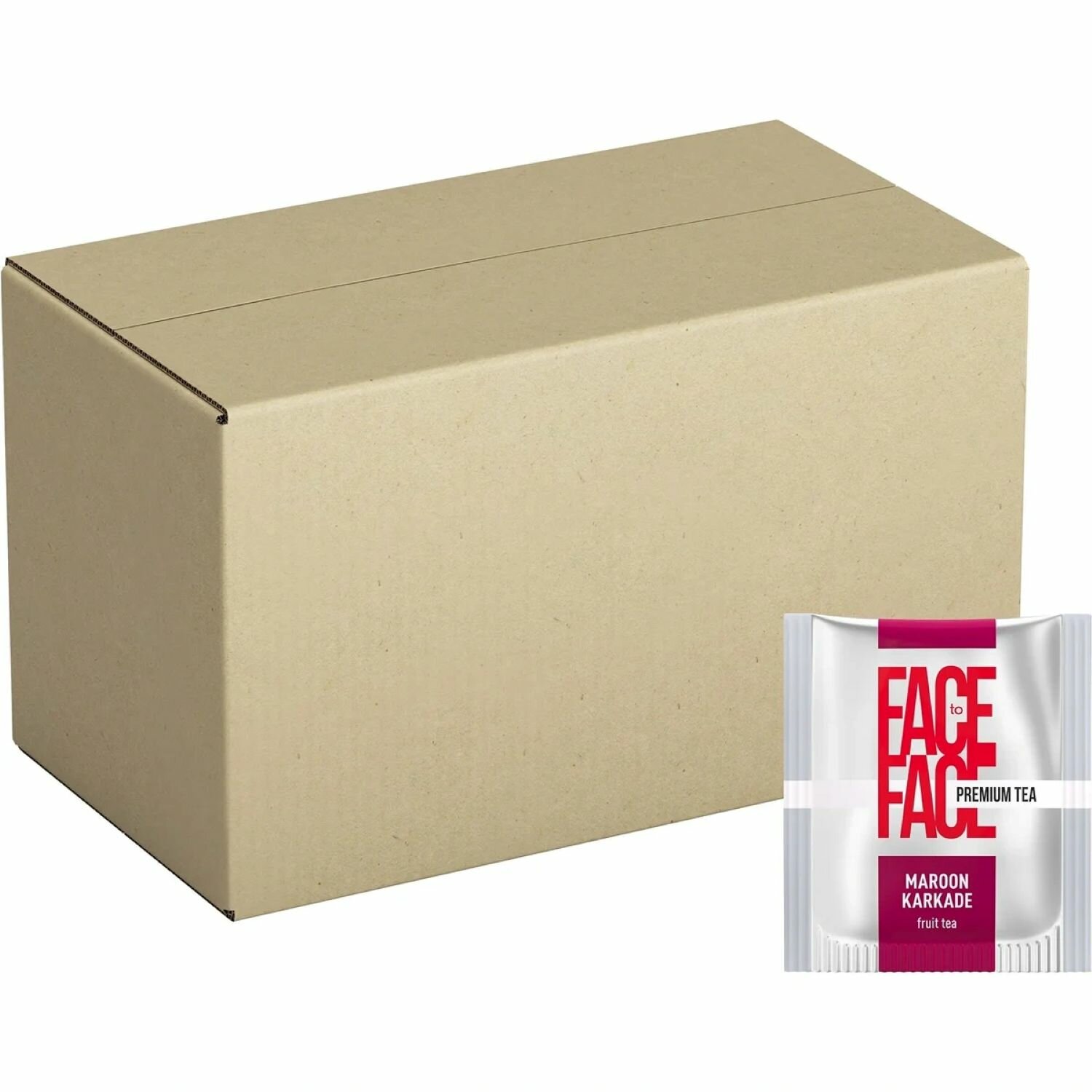 Чай Face to Face травяной, Maroon Karkade, 1,5г х 200 пакетиков, 1 упаковка