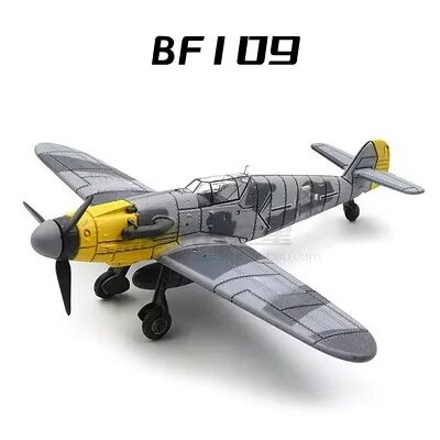 4D 1/48 WW II Fighter BF-109 Spitfire F4U Hurricane P-51 Сборка-головоломка Модель Военный самолет Игрушка