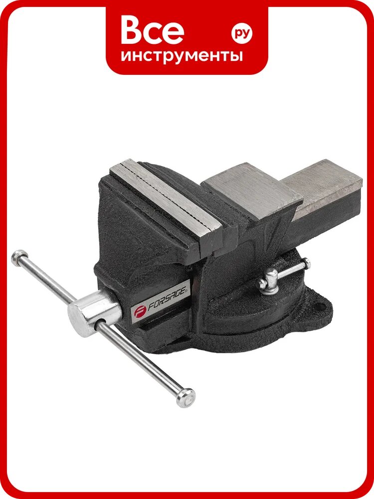 Тиски стальные поворотные с наковальней Forsage 5" (125мм) F-6540105(60508)
