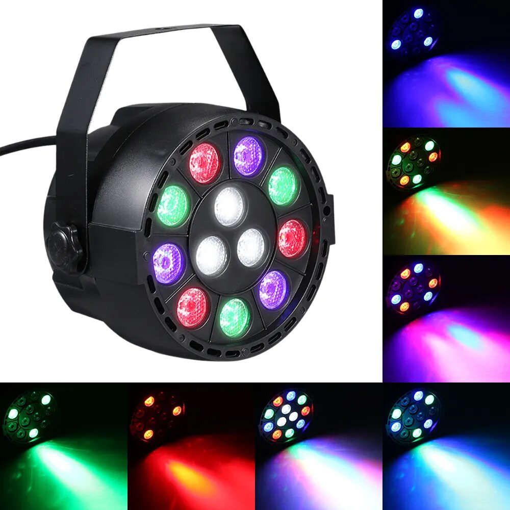 AC90-240V 12 светодиодов Par Lights 8-канальное смешивание цветов RGBW