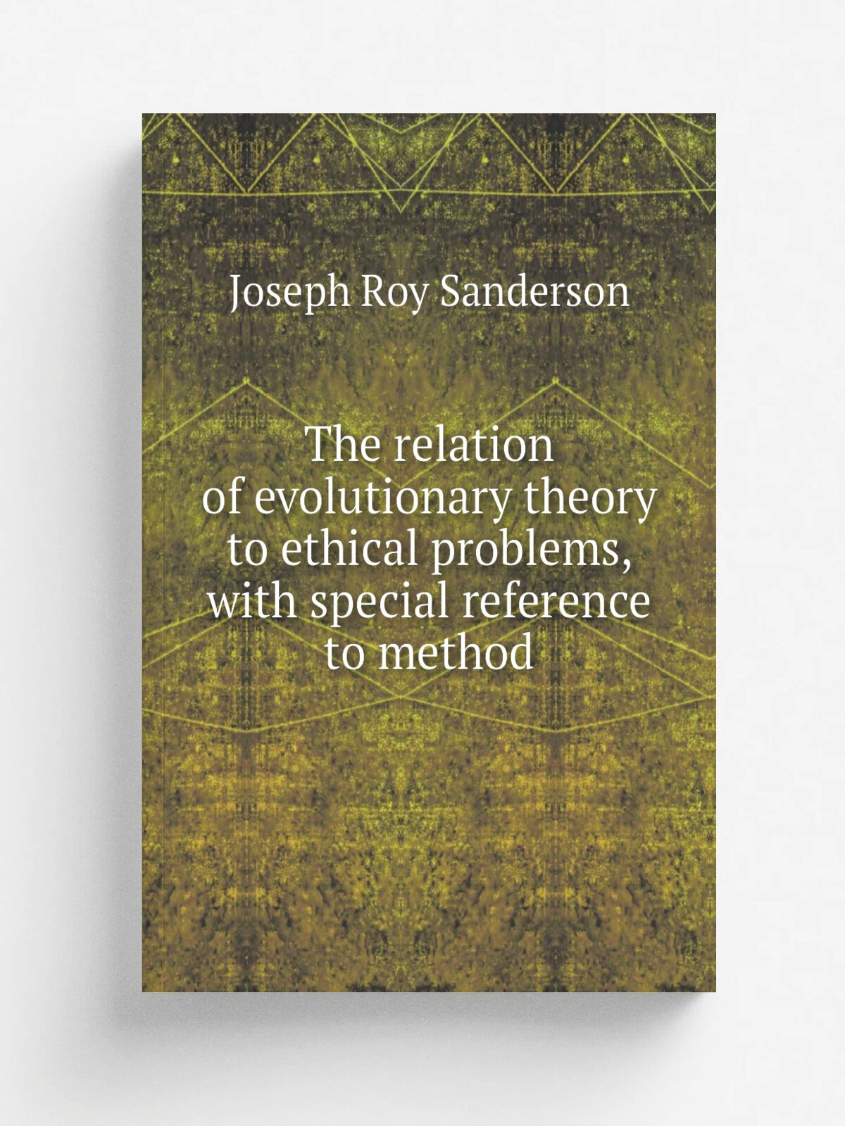 The relation of evolutionary theory to ethical problems, with special reference to method