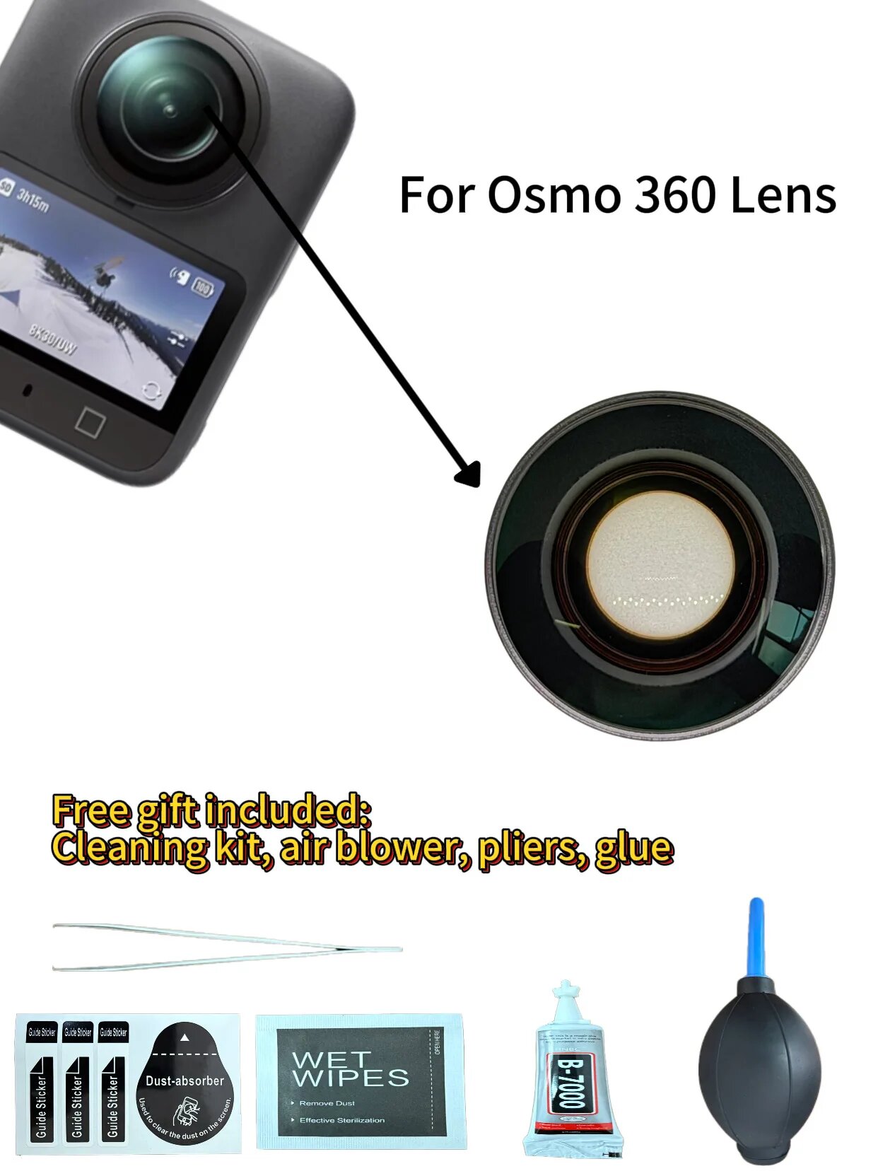 Запасные части для замены стекла объектива для Insta360 DJI Osmo360