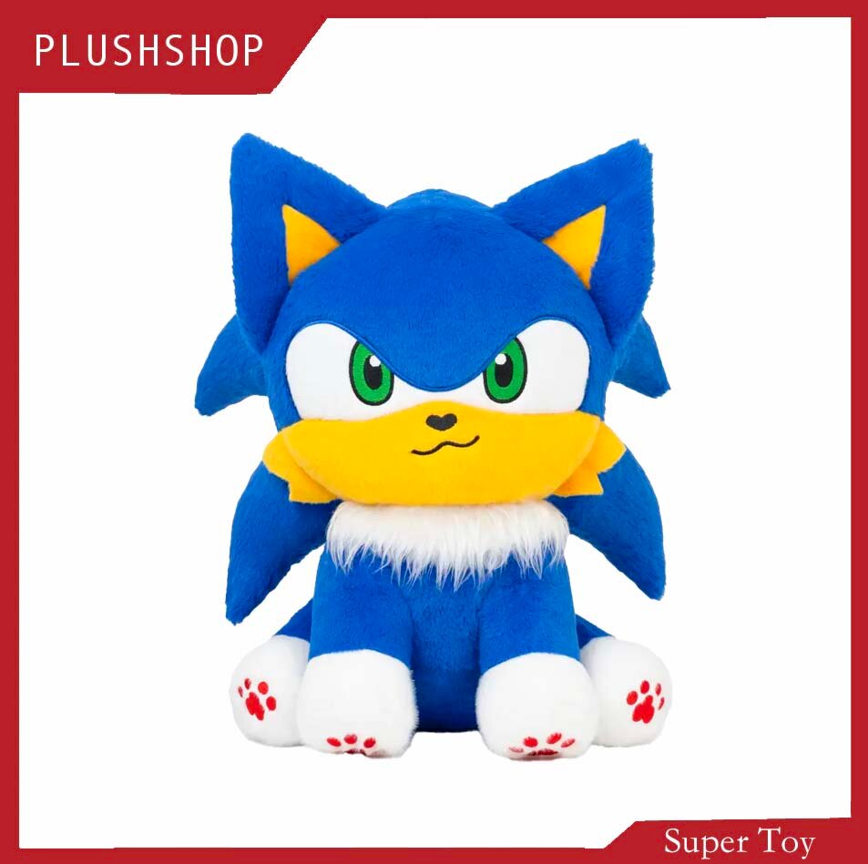 100% Genuine Sonic the Hedgehog/Небольшие скульптуры-SONIC Плюшевая кукла,43cm(Соник)