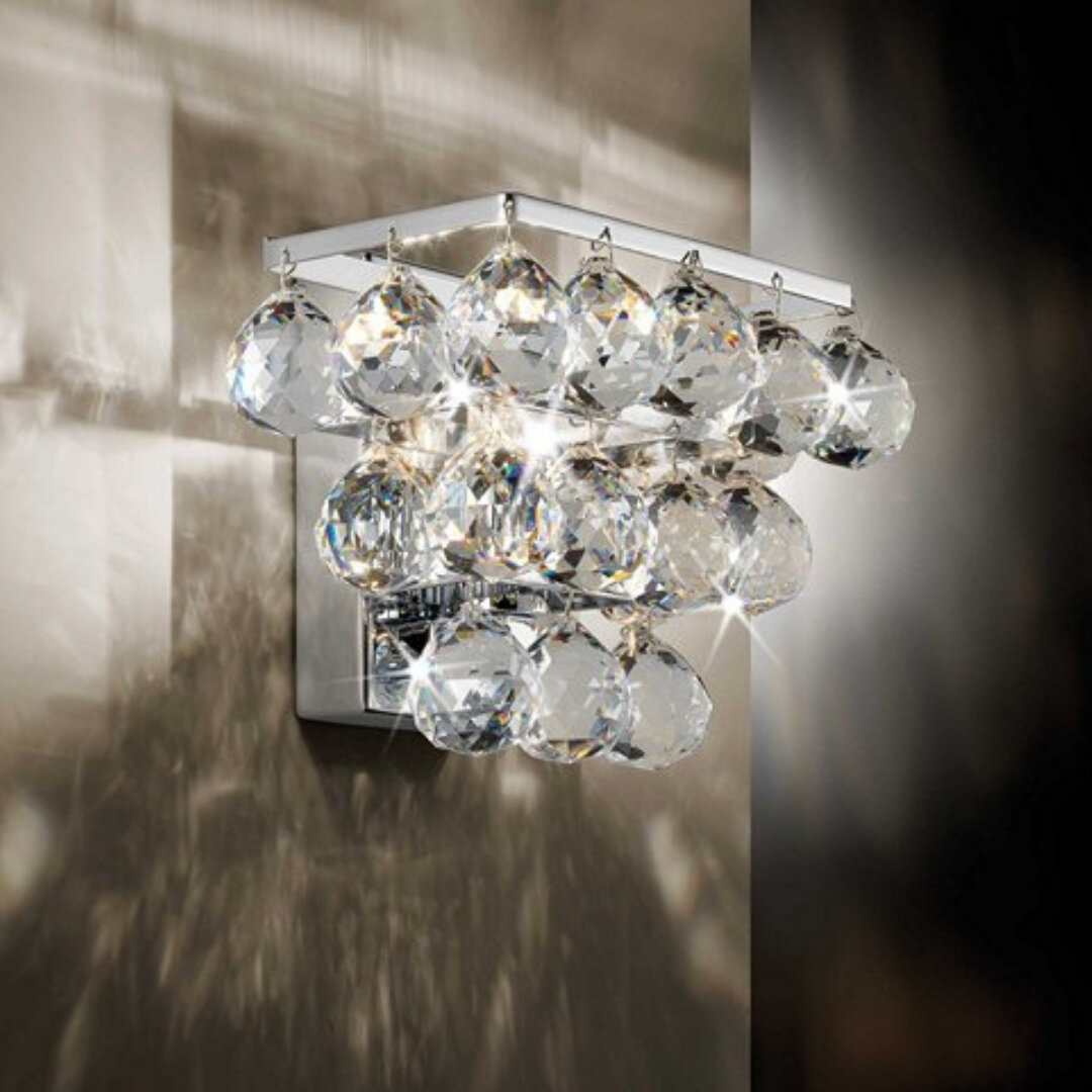 Светильник настенный LED SWAROVSKI WINDISCH MAGIC LIGHTING 96212CR хром 110x155