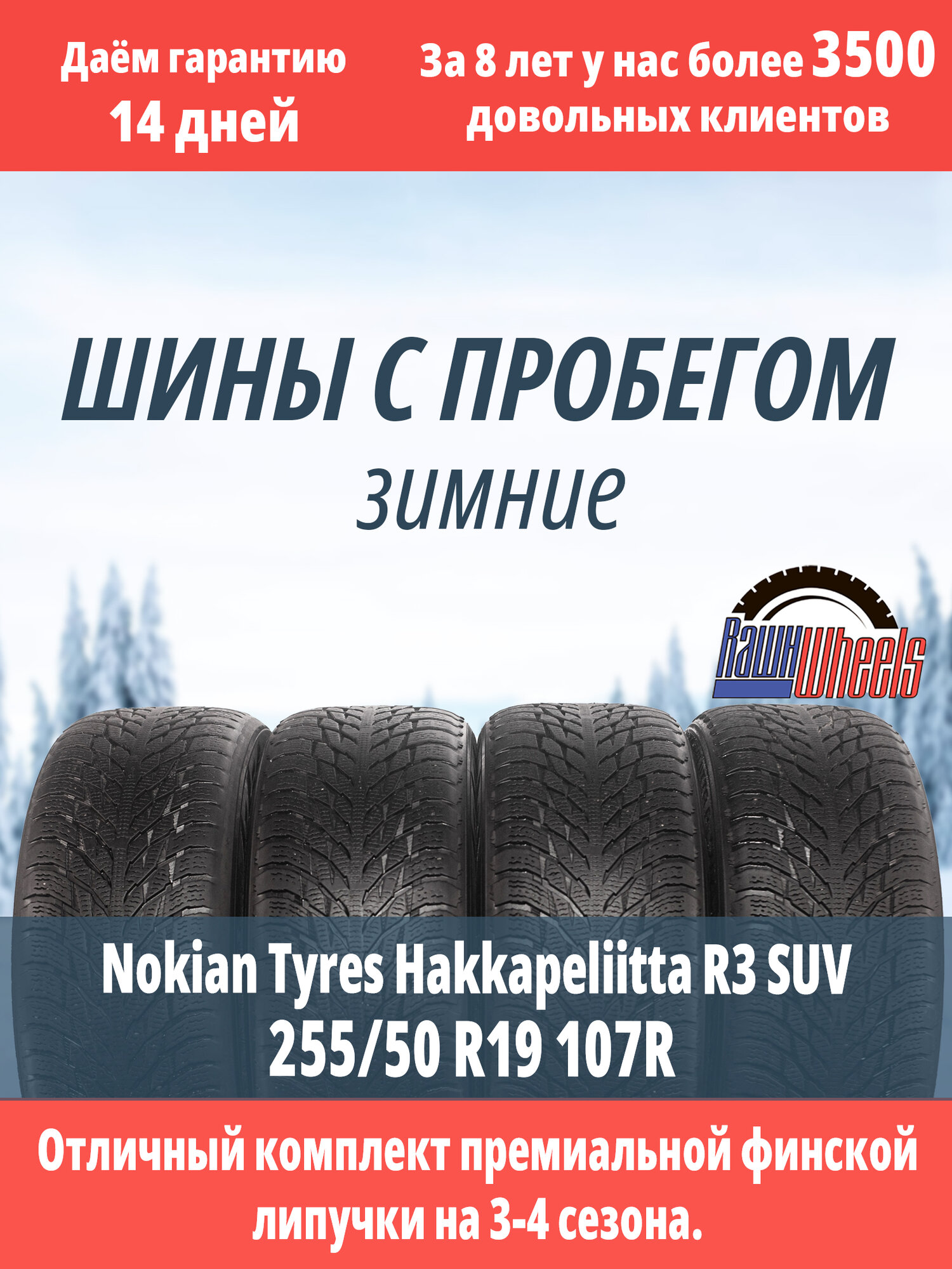 Nokian Hakkapeliitta R3 SUV 255/50 R19 107R