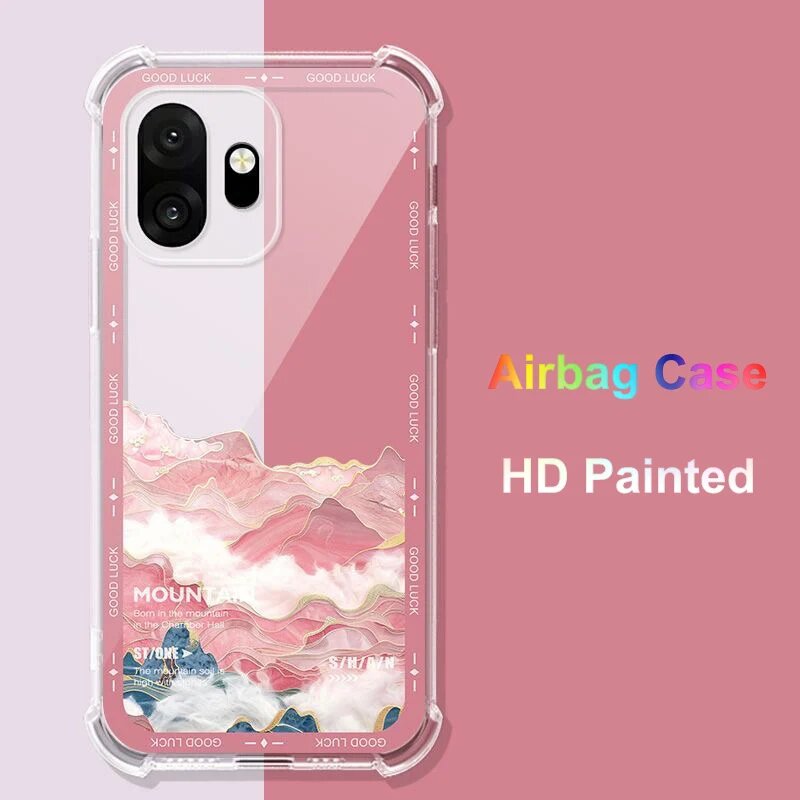 Чехол Crystal Case HD с рисунком и воздушной подушкой, 360-градусная защита, матовая задняя панель для Oneplus 15T, чехол для телефона Oneplus 15T 5G