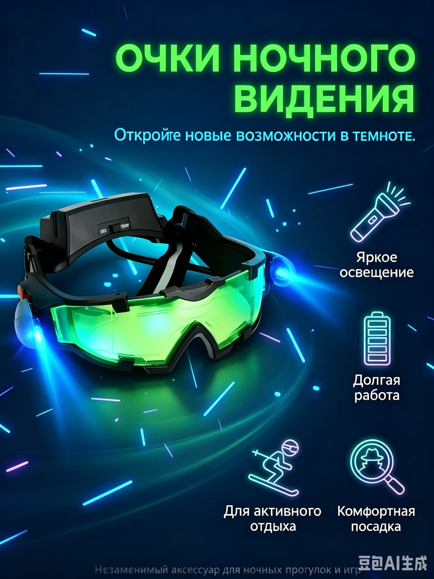 Детские очки ночного видения, шпионская игрушка с регулируемыми ремнями, подарок для мальчиков и девочек, пр