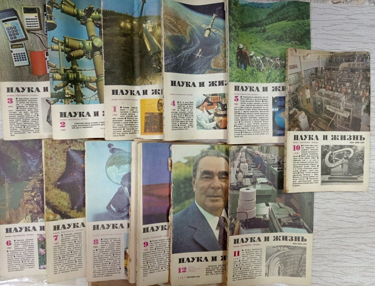 Журнал "Наука и жизнь" полный выпуск №1-12 за 1981 год (комплект из 12 секонд-хенд журналов)