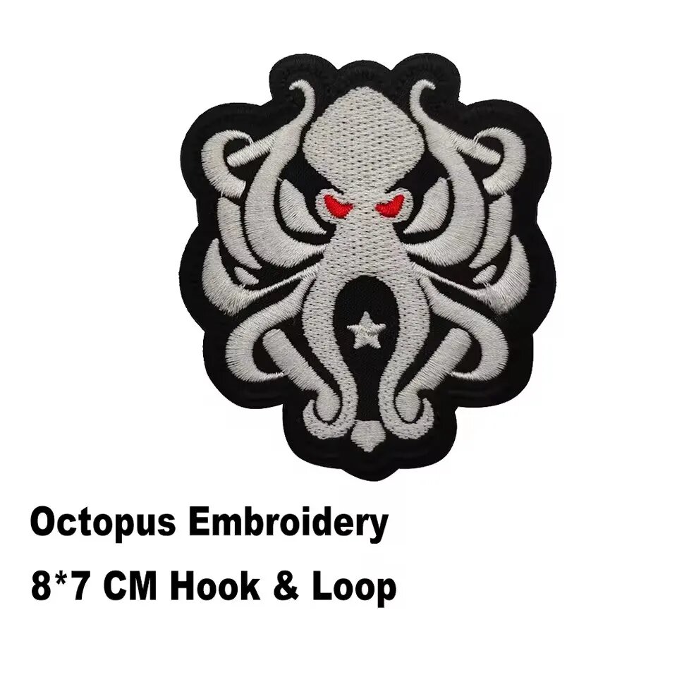 Тактическая нашивка Octopus, 8*7 см, Hook & Loop, V01570-1