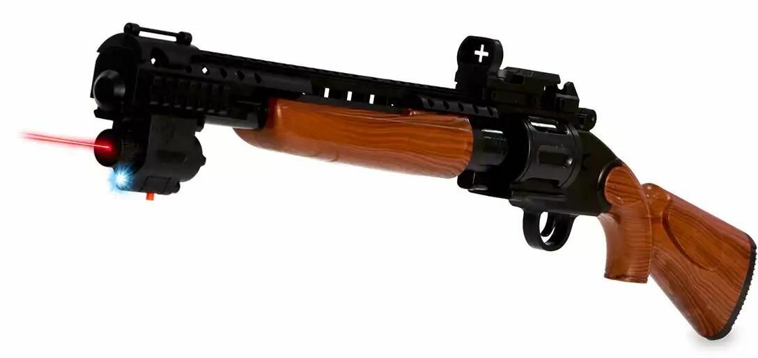 Ружье КНР пластмассовое, длина 66 см, лазер, подсветка