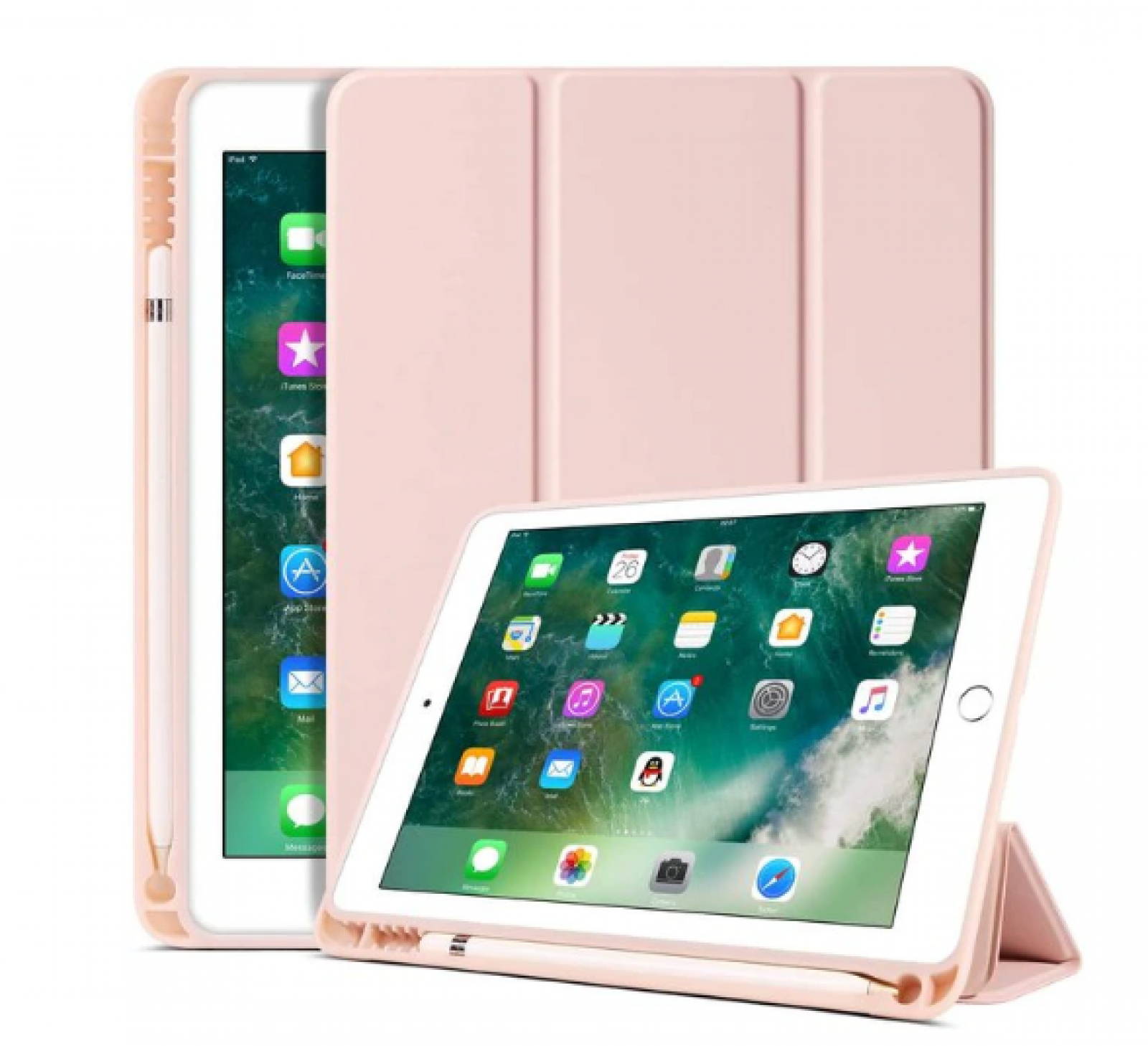 Чехол-книжка MyPads из экокожи с функцией засыпания для iPad Air 4 и Air 5 10.9, розовый