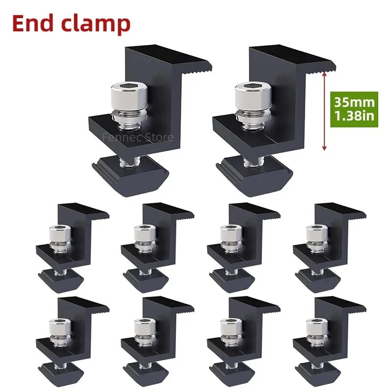 Аксессуары для крепления солнечных панелей 4/10/20 шт TypeA-10PCS-35MM