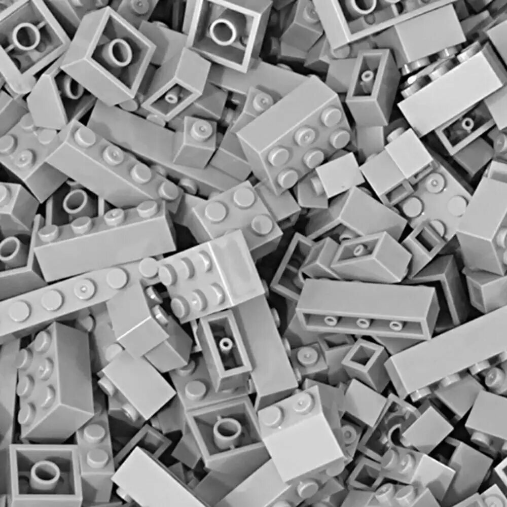 Wishiot пластиковые строительные блоки Серый, 125g-120pcs, Light Grey