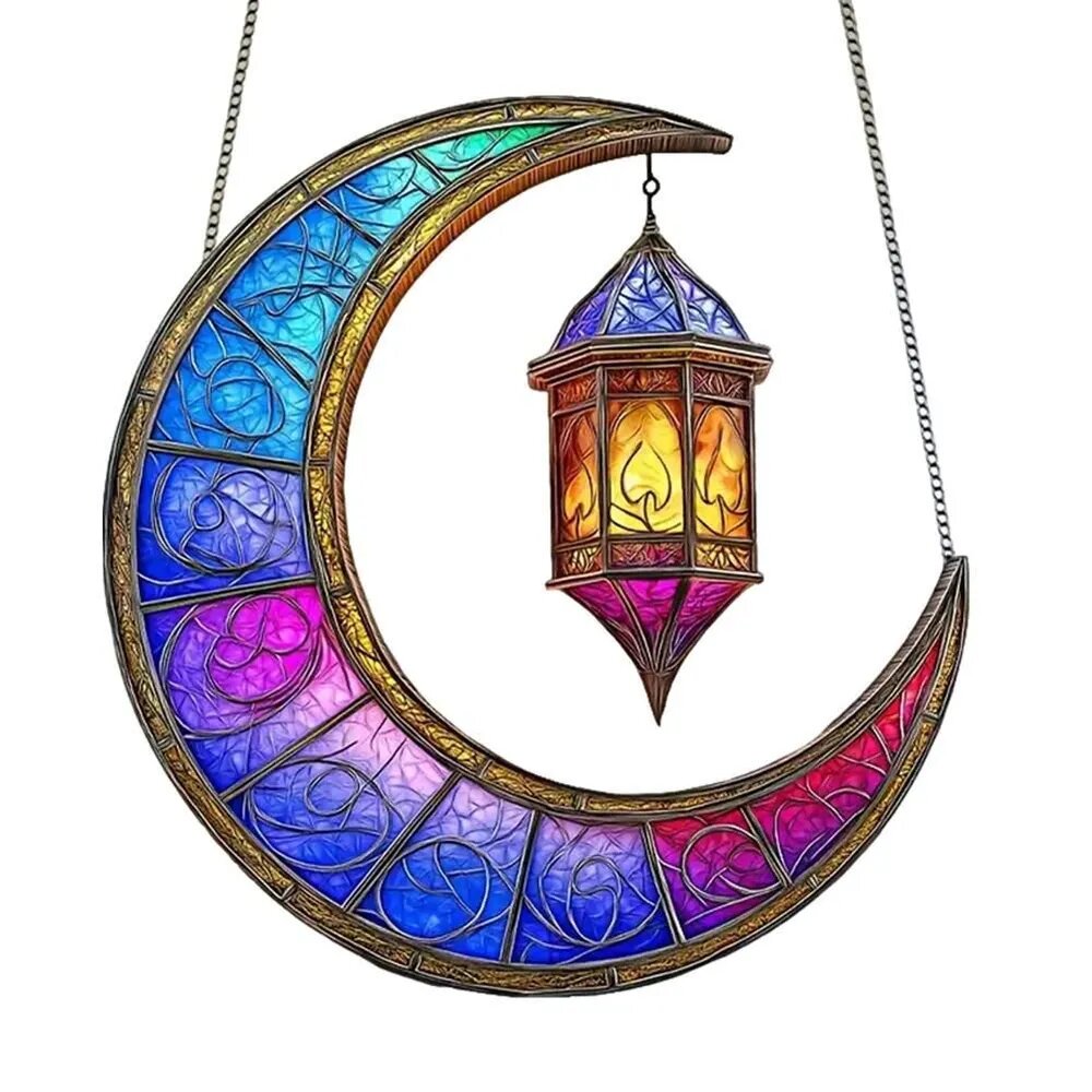 Винтажные цветные акриловые подвески с цепочками для украшения комнаты и дома