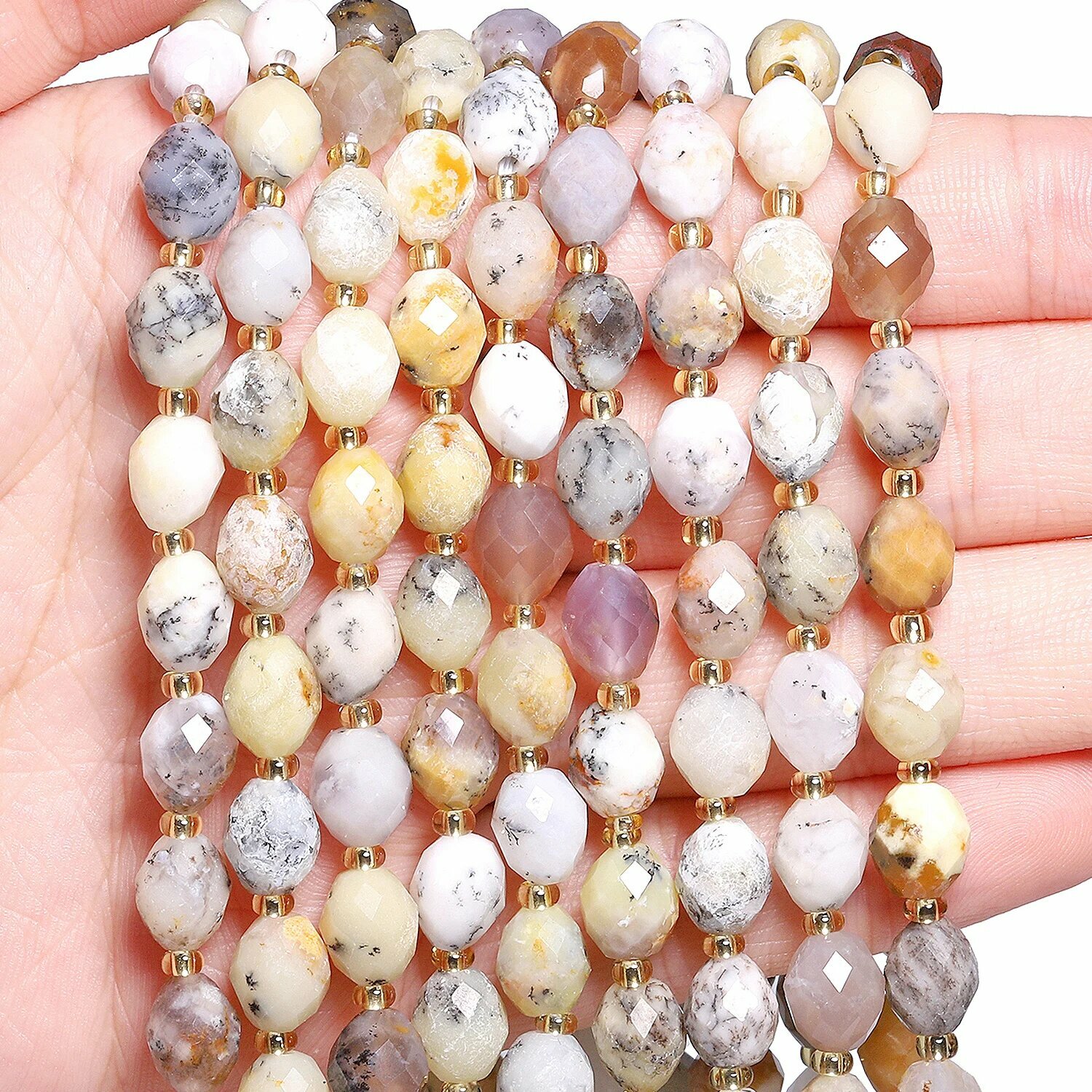 Бусины из желтого опала AAA 8x7 мм nociuciu 7.5inch 16-19pcs