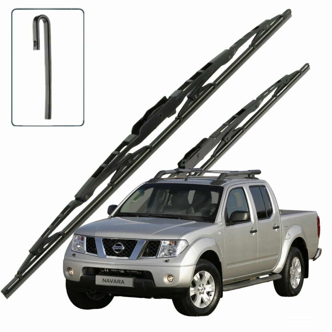 Дворники Nissan Navara (1) D22 / Ниссан Навара Д22 пикап рест. 2000 - 2005 Щетки стеклоочистителя каркасные для автомобиля 480мм-480мм к-т 2 шт.