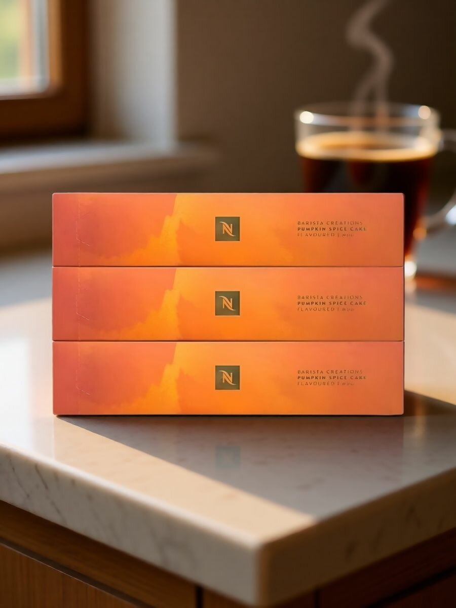 Кофе в капсулах Nespresso Vertuo Limited Edition Pumpkin Spice Cake, 3 тубы - 30 капсул