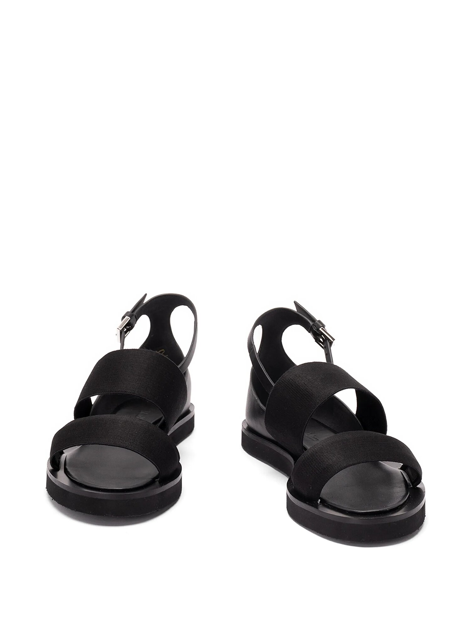 Босоножки Max Mara Leather flat sandals, размер 39, черный — фото 1