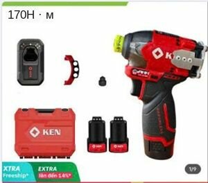 Бесщеточный винтоверт, импакт аккумуляторный KEN
