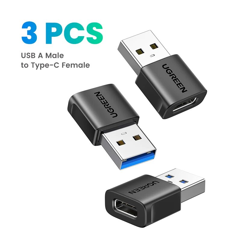 Адаптер UGREEN USB 3,1 Type C OTG, переходник с USB A «папа» на USB C «мама», кабели для 3PCS