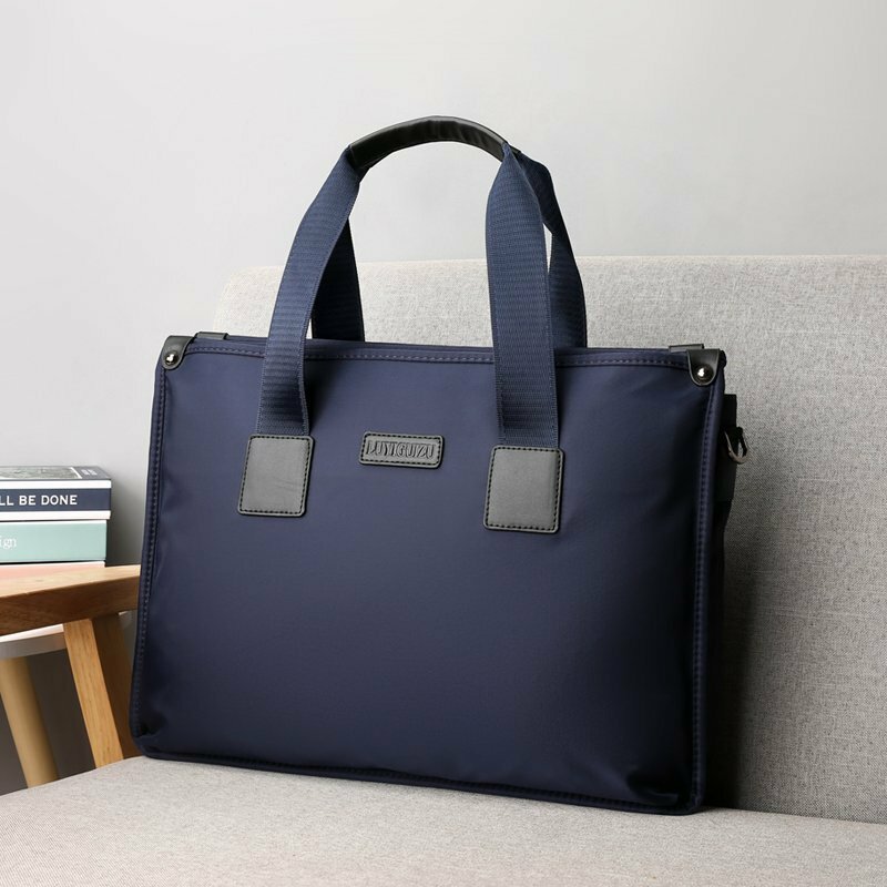 Мужской портфель, простая сумка для компьютера из ткани Оксфорд, повседневная деловая сумка через плечо, мужская деловая сумка