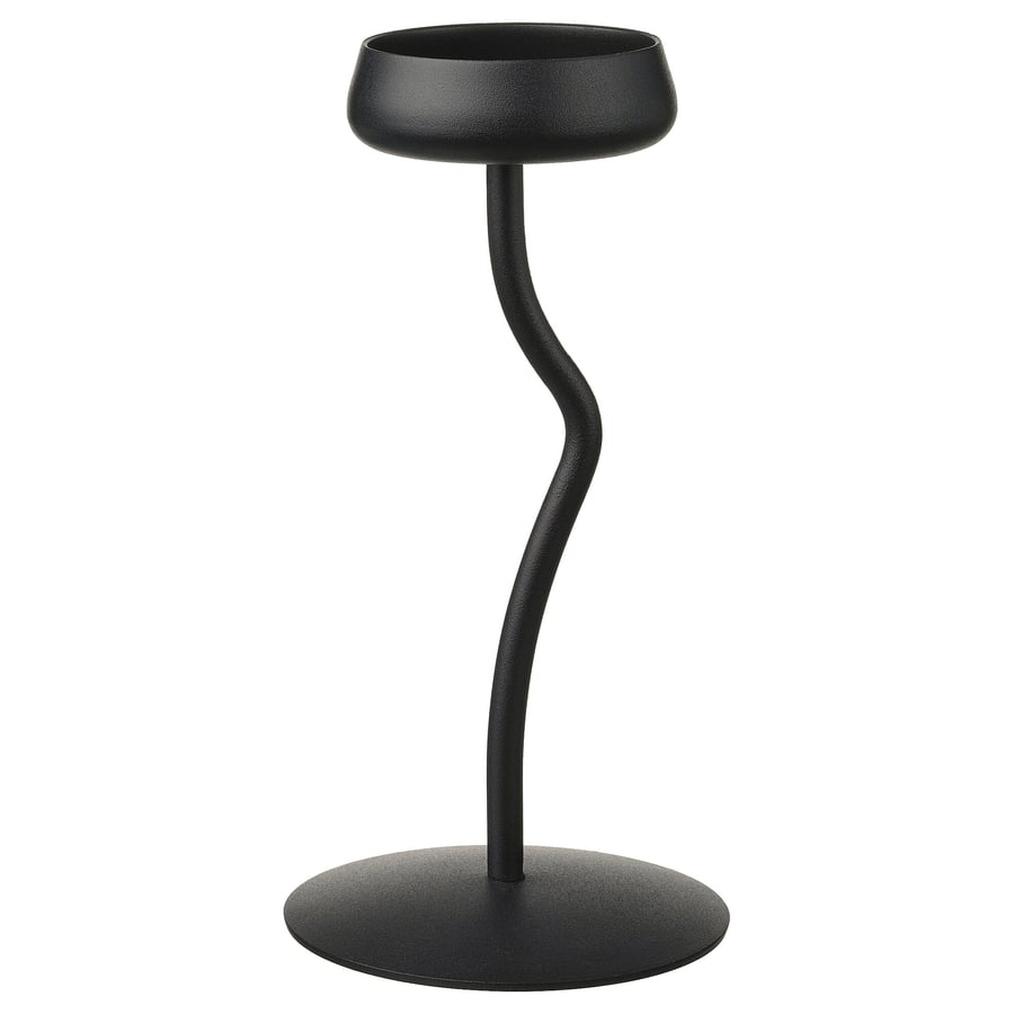 Подсвечник для столбовой свечи IKEA SILVERPARON цвет черный 24 см 405.750.10