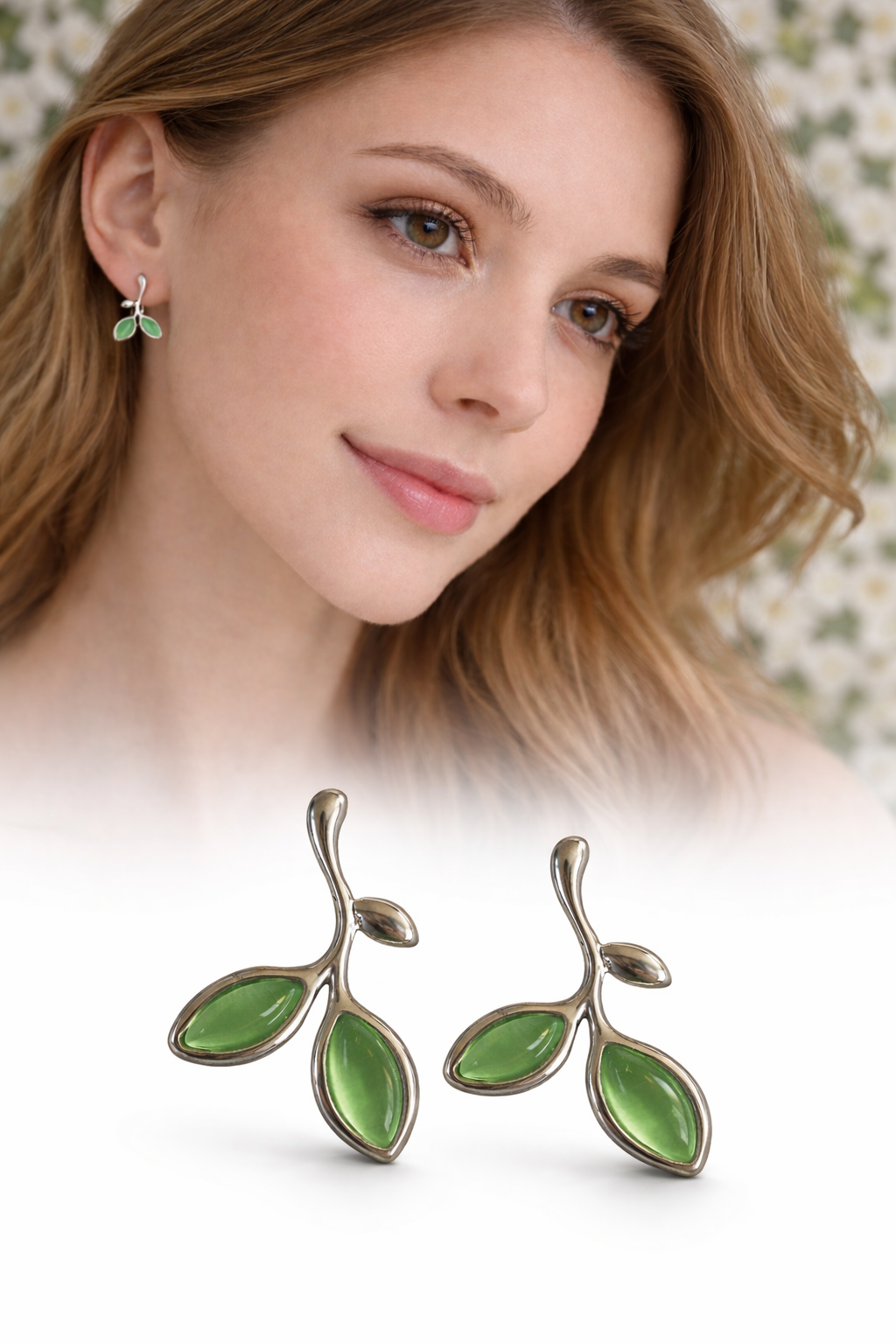 Серьги пусеты, эпоксидная смола