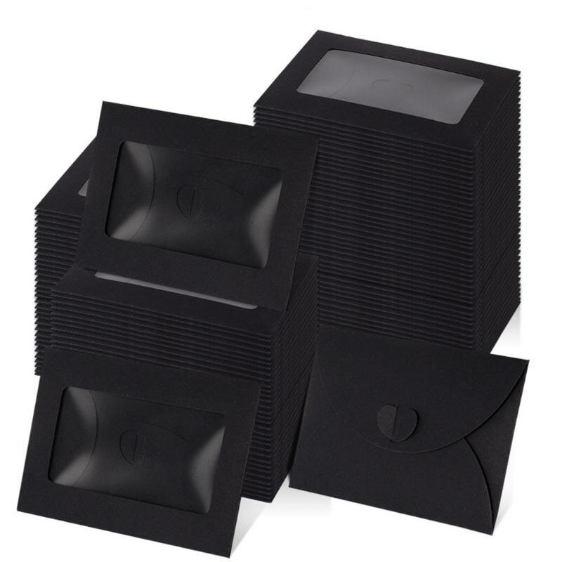 Бумажный конверт с застёжкой-замком, Черный