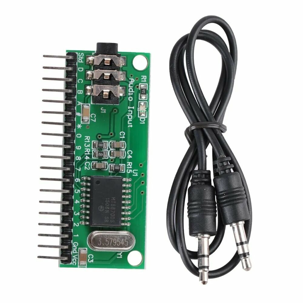16-канальный модуль аудиодекодера MT8870 DTMF, контроллер декодирования голоса по телефону для систем автоматизации умного дома