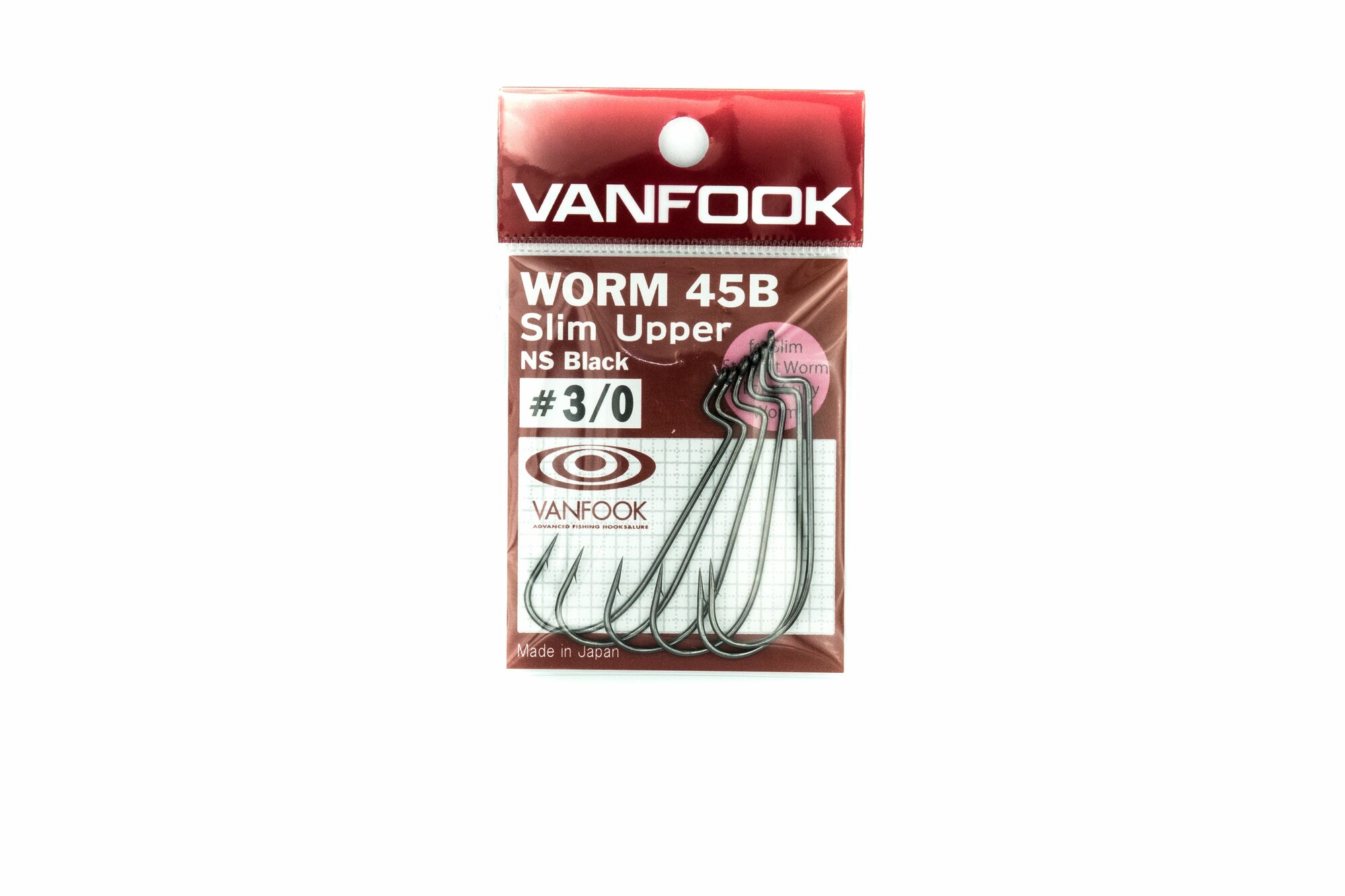 Крючки офсетные VANFOOK WORM 45B, #3/0