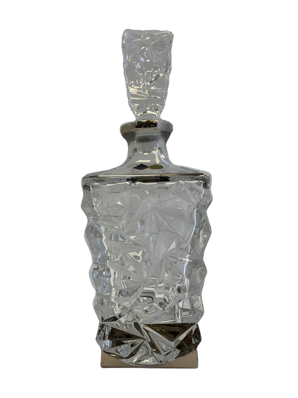 Штоф "GLACIER", декор "Отводка платина", 900 мл, хрусталь, Bohemia Jihlava/ ИПХ069