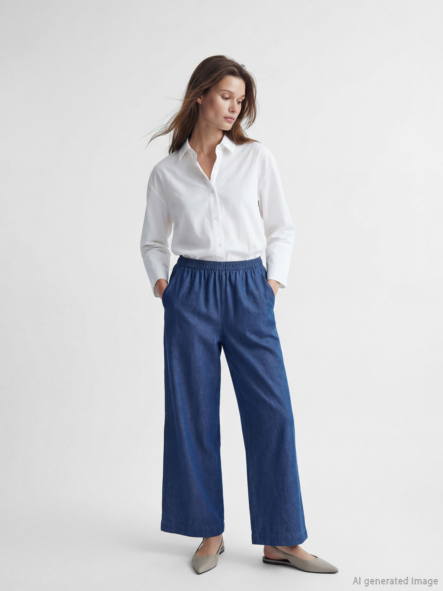 Джинсы широкие 