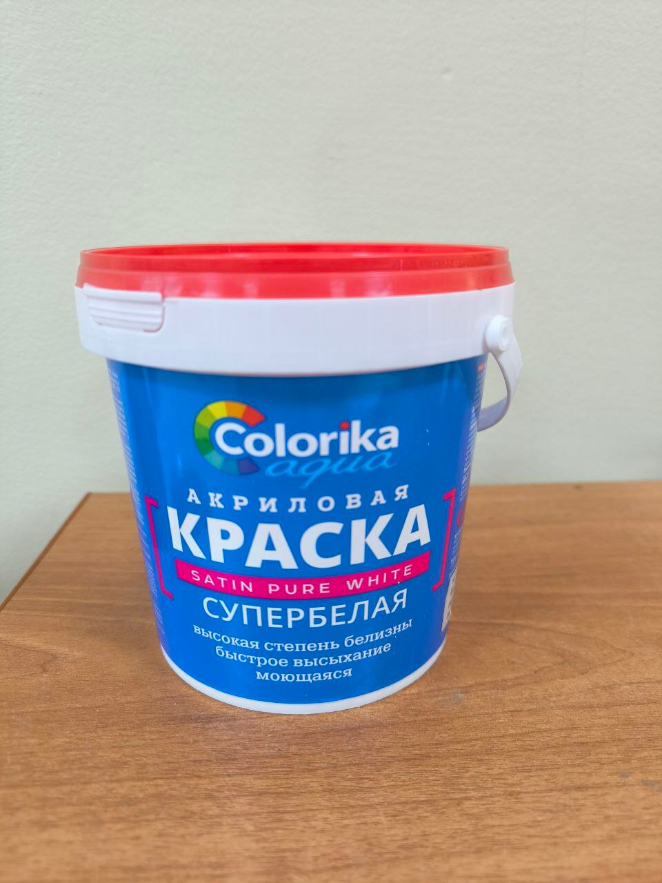 Краска акриловая "COLORIKA AQUA" супер белая 14 кг