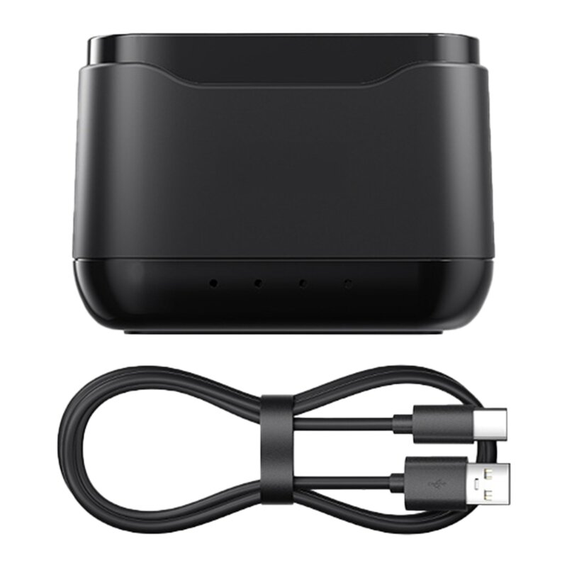 Док-станция для зарядки 3 аккумуляторов с памятью для карт microSD для камер Action5Pro, Портативная зарядка с 3 слотами и безопасной быстрой зарядкой