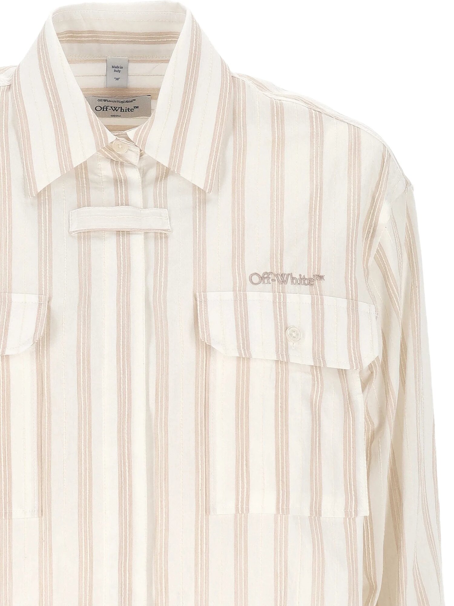 Рубашка Off-White Striped pocket shirt, размер 38 — фото 1
