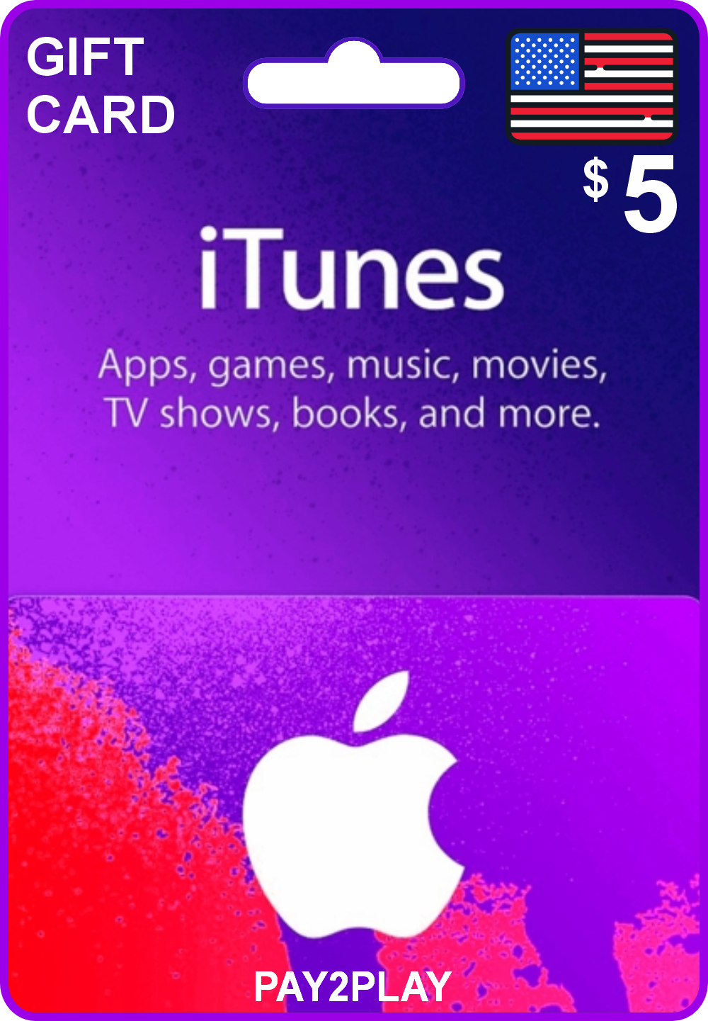 Подарочная карта Apple App Store&iTunes 5＄ (Apple ID) / Пополнение Счета