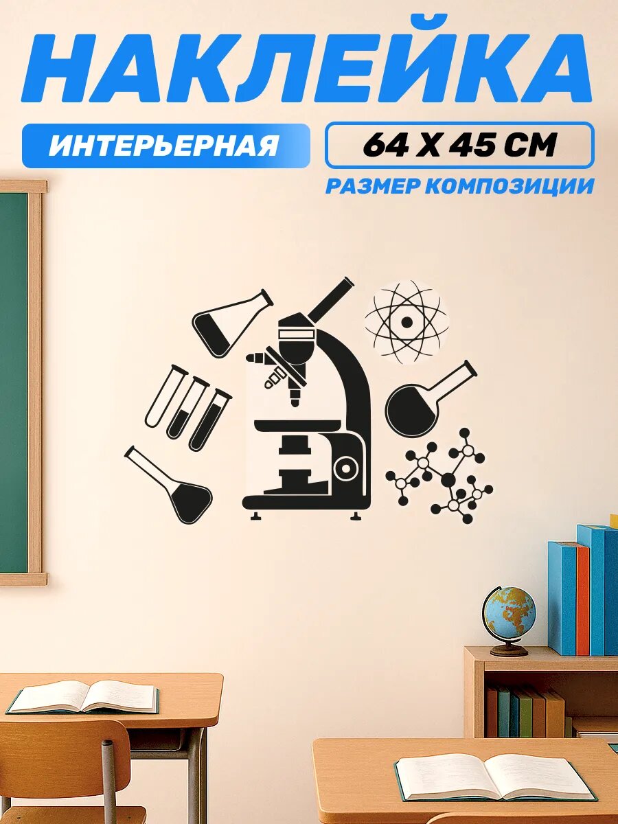 Наклейка на стену для декора интерьерная Химический опыт