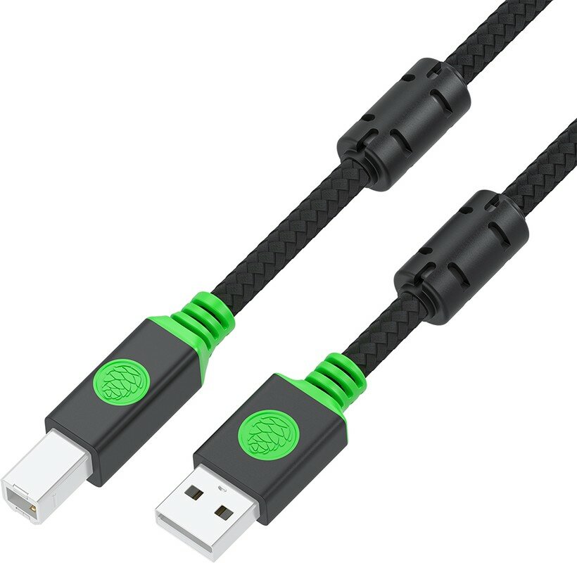 Кабель для принтера 2 метра USB AM/BMдля подключения периферийных устройств, черный