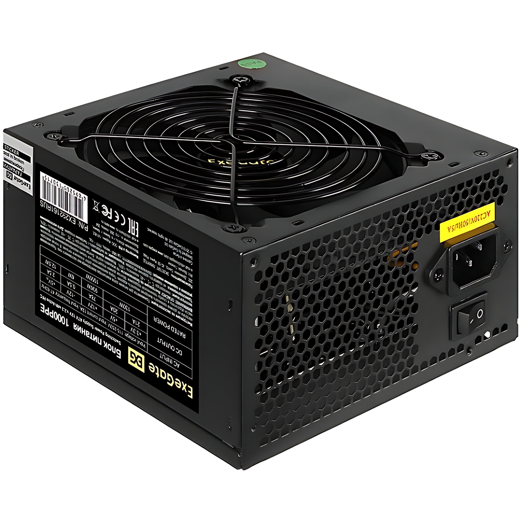Блок питания ExeGate 1000W 1000PPE, 120 мм, 80 PLUS Standard (EX292161RUS-PC)