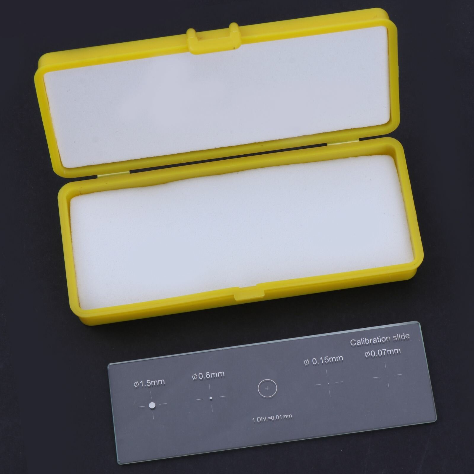 Стеклянная калибровочная рейка и линейка для микроскопов