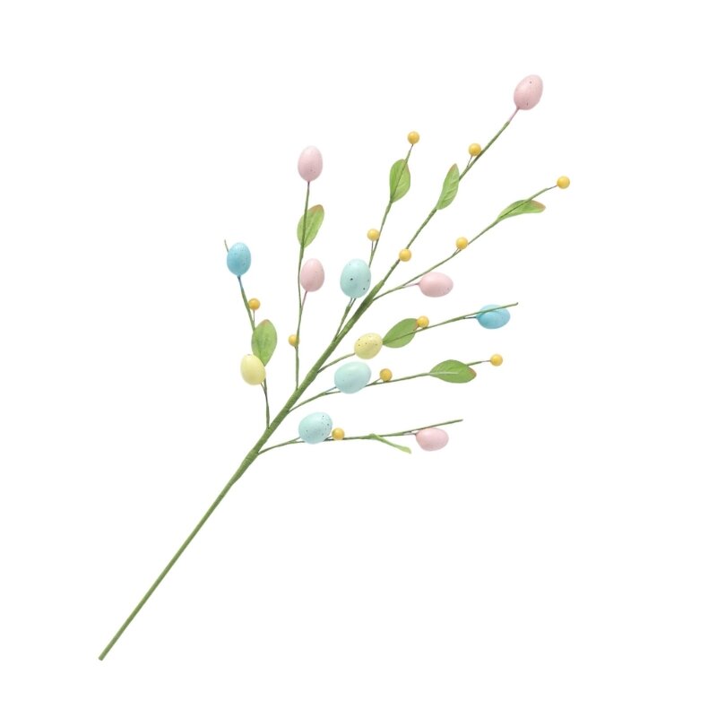 Пасхальные Яйца Искусственная Пена Ягоды Ветка Фестивальная Цветочная Композиция для Праздничной Столешницы Центральные Элементы Украшения Дома