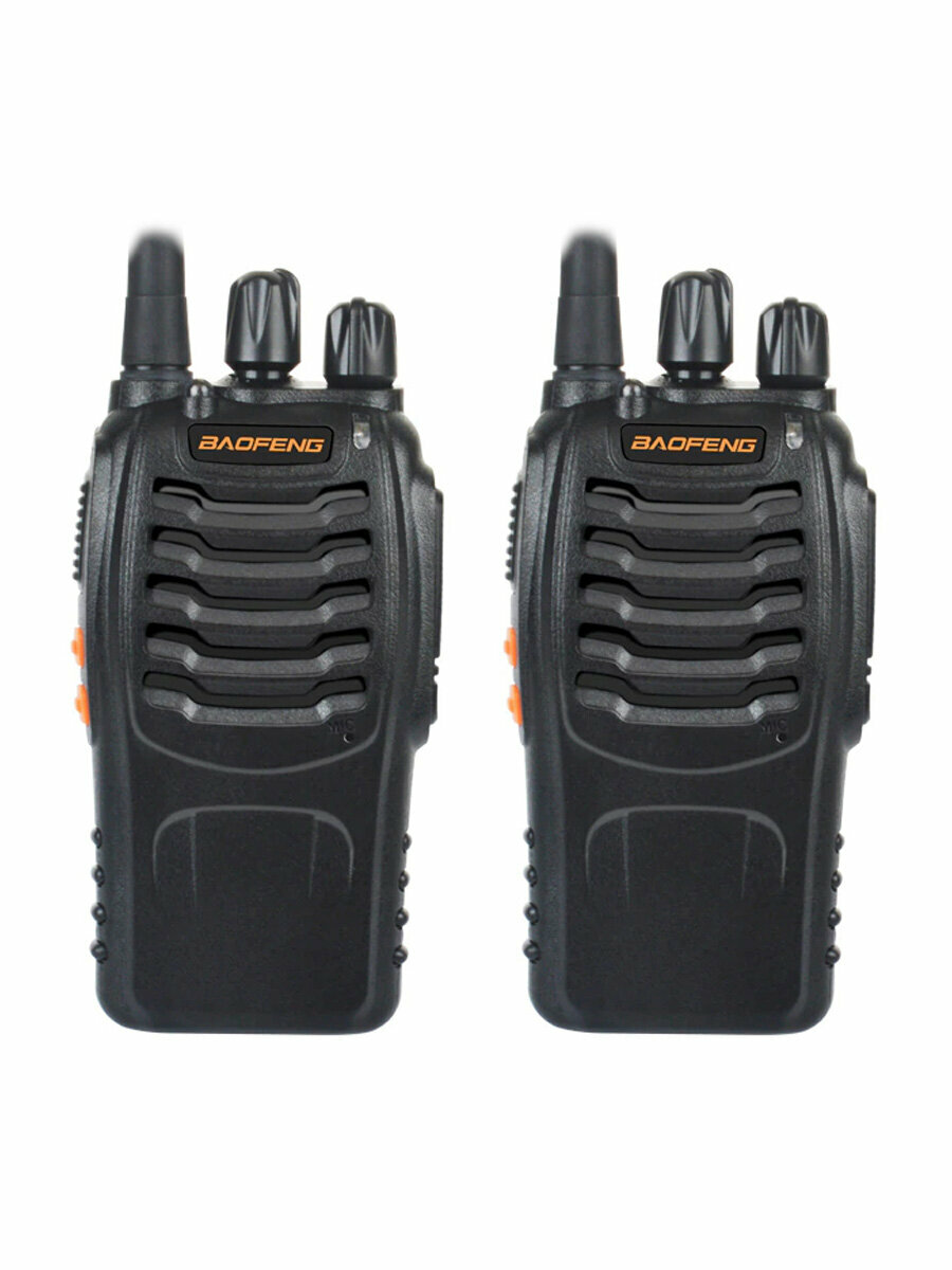 Радиостанция BAOFENG BF-888H 2шт аналоговые, 400-470 МГц (UHF), Micro-USB, 1500 мАч, до 7 км, с фонариком