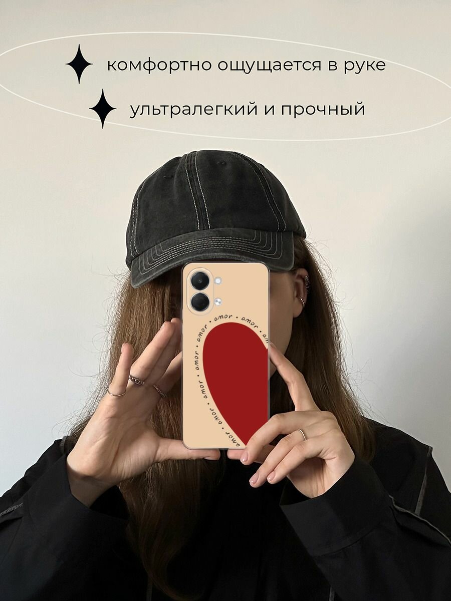 Чехол на Tecno Spark Go 3 / Текно Спарк Го 3 с принтом Amor heart 1 — фото 1