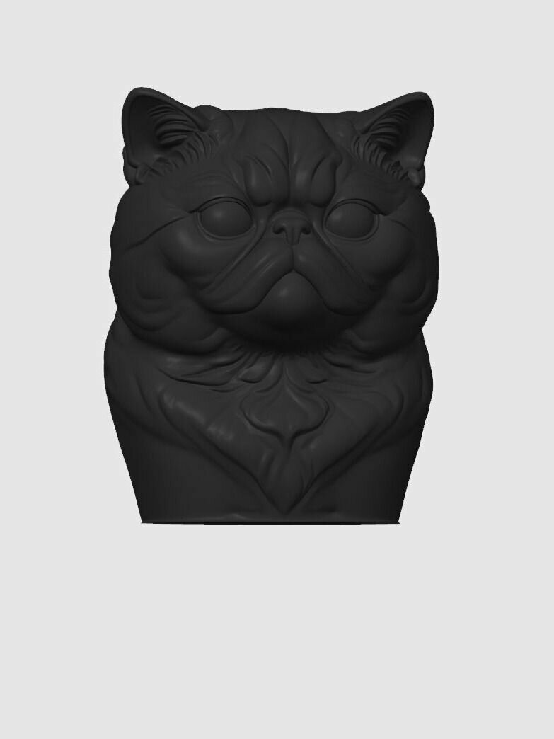 Эксклюзив! Статуэтка кошки - Экзотическая короткошерстная (10 см, черный) - Милый друг, подарок, талисман